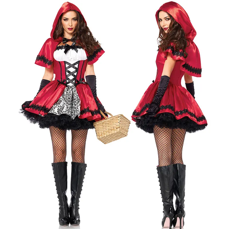 Women Little Red Riding Hood Cosplay Costumes for Halloween Party Fairy ...