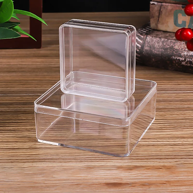 Multiple Sizes Plastic Acrylic Jewelry Storage Box With Lid Clear ...