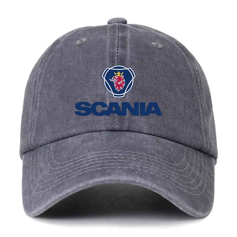 Scania-Truck-Solid-Washed-Denim-Baseball-Cap-Vintage-Unisex-Cotton ...