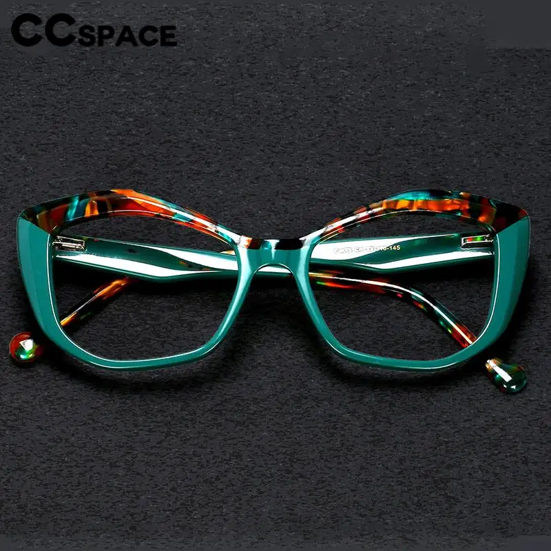 57003-Splicing-Color-Acetate-Eyeglass-Frame-Women-Popular-Optical ...