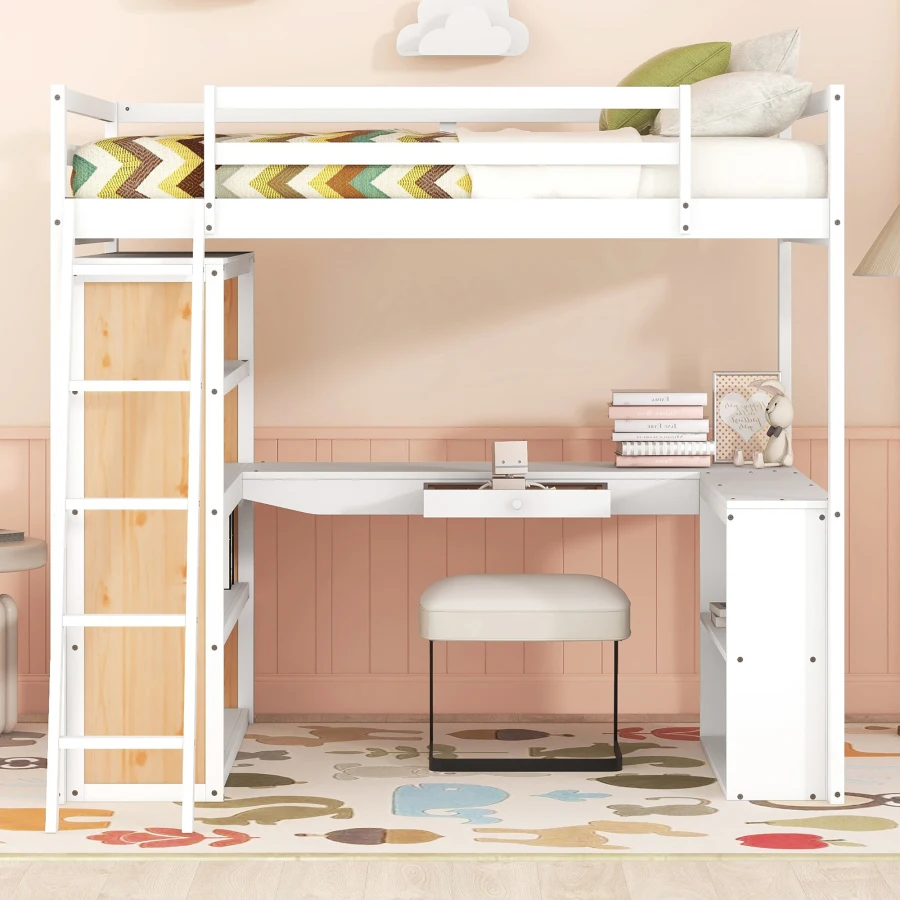 Single Loft Beds With Stairs