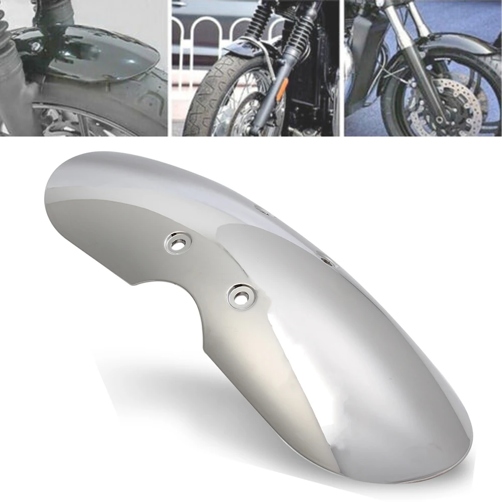 Motorcycle Chrome Cafe Racer Front Fender Mask Splash Mudguard Fairing ...