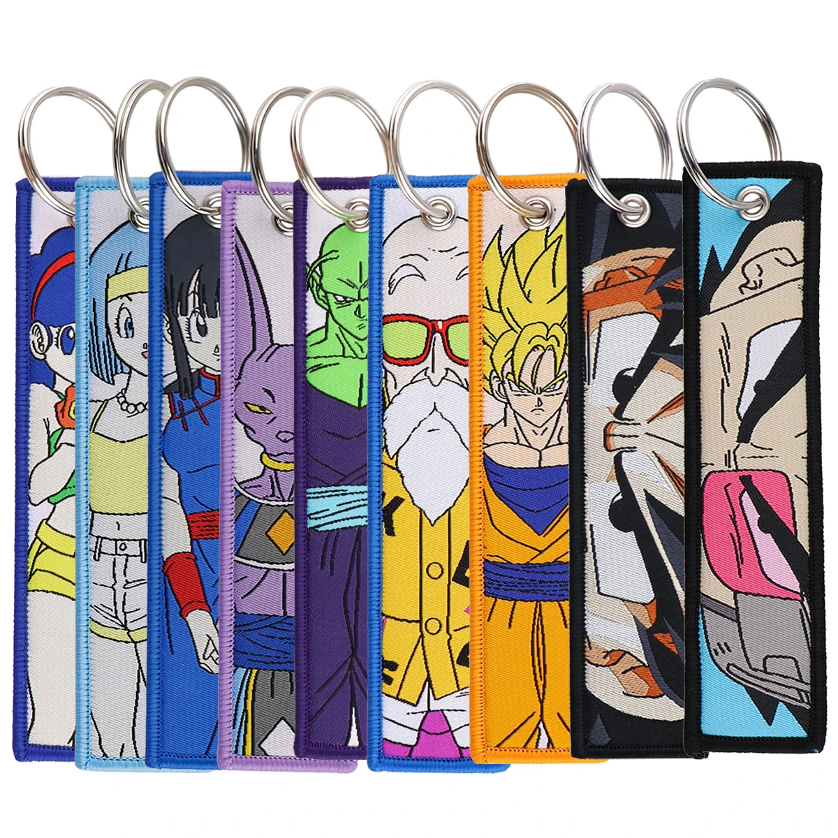Japanese Anime Dragon Ball Keychain Cool Embroidery Key Tags ...