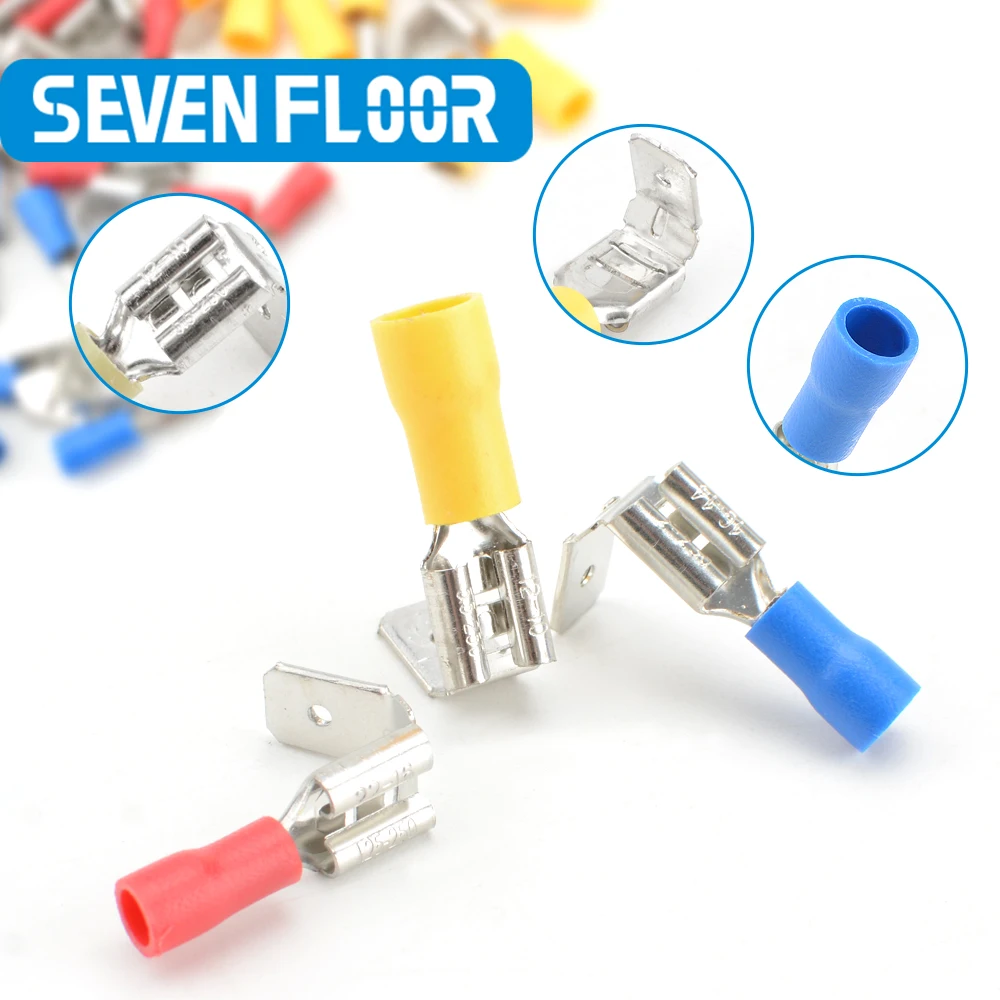 100pcs-Red-Blue-Yellow-Piggy-Back-Spade-Terminators-Insulated-Butt ...
