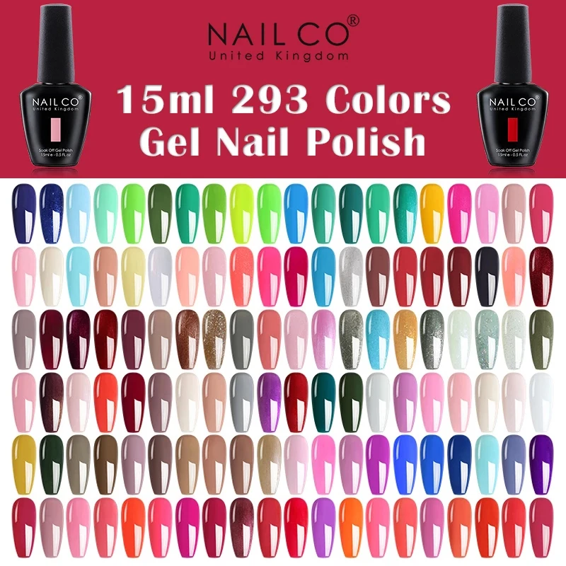 NAILCO-15ml-Black-White-Red-Pink-ColorGel-Nail-Polish-333-Color-Series ...