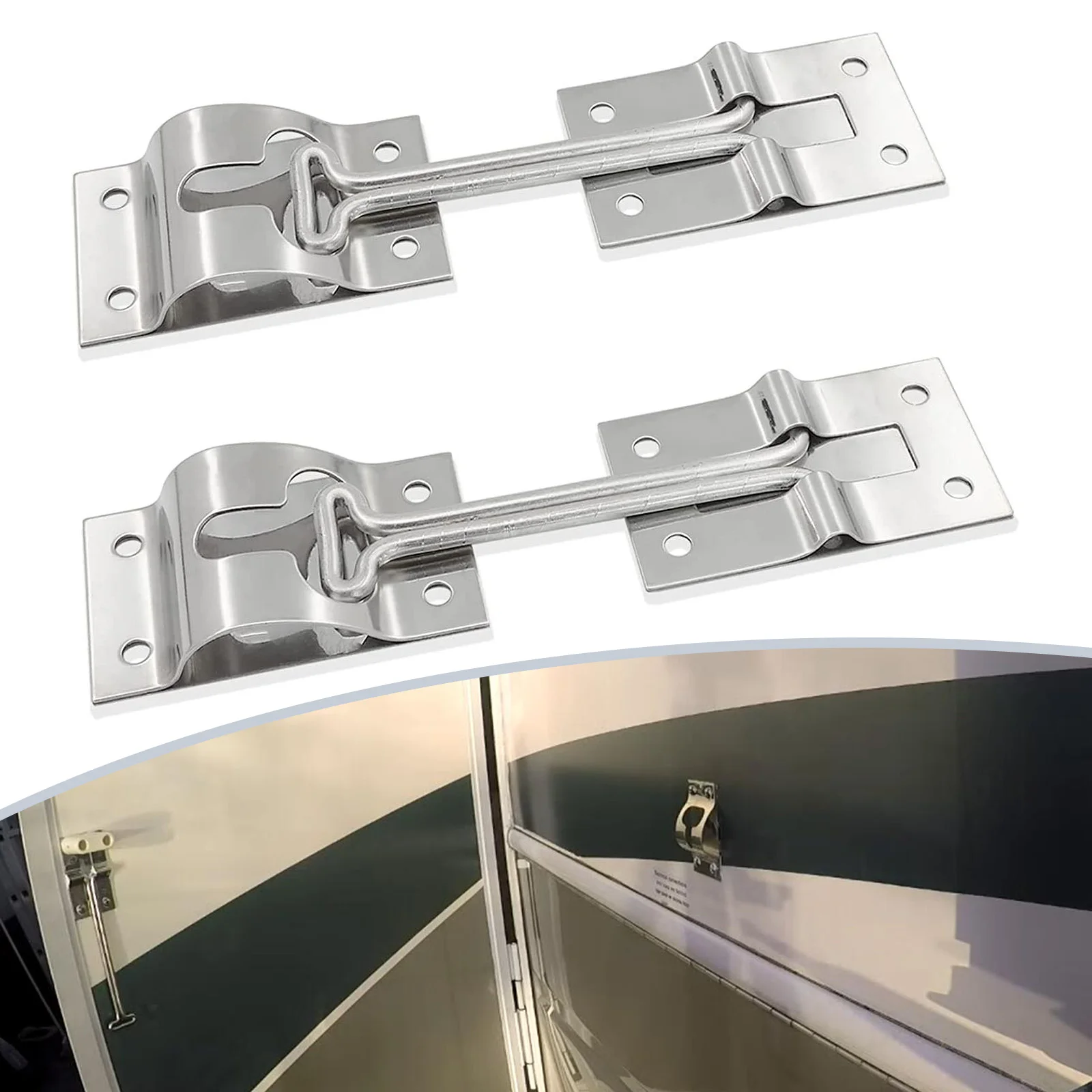 T-Style Entry Door Catch Stainless Steel Holder for Rv Camper Trailer ...