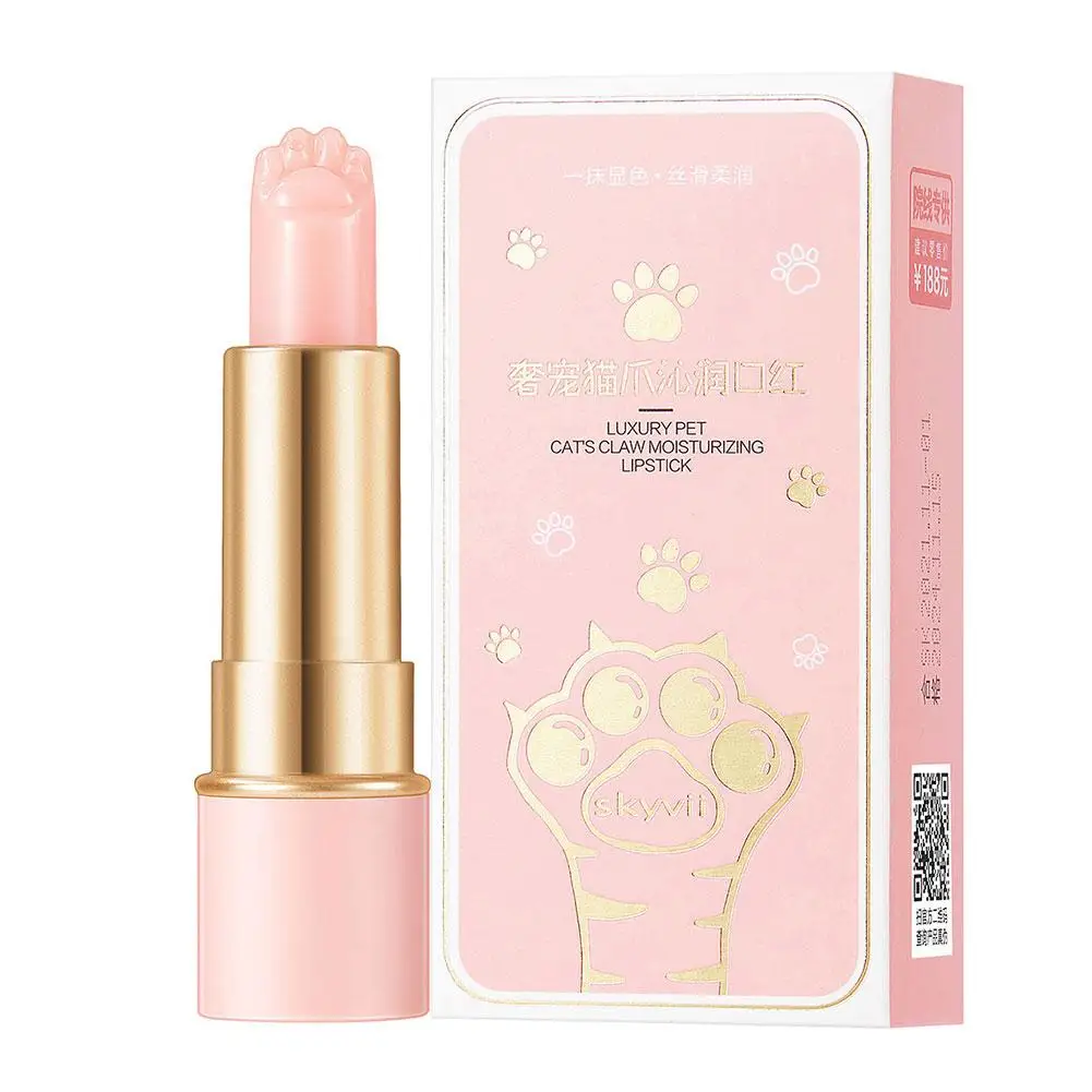 Pink-Cat-Paw-Discoloration-Lipstick-Lip-Balm-Lip-Color-Makeup-Lipstick ...