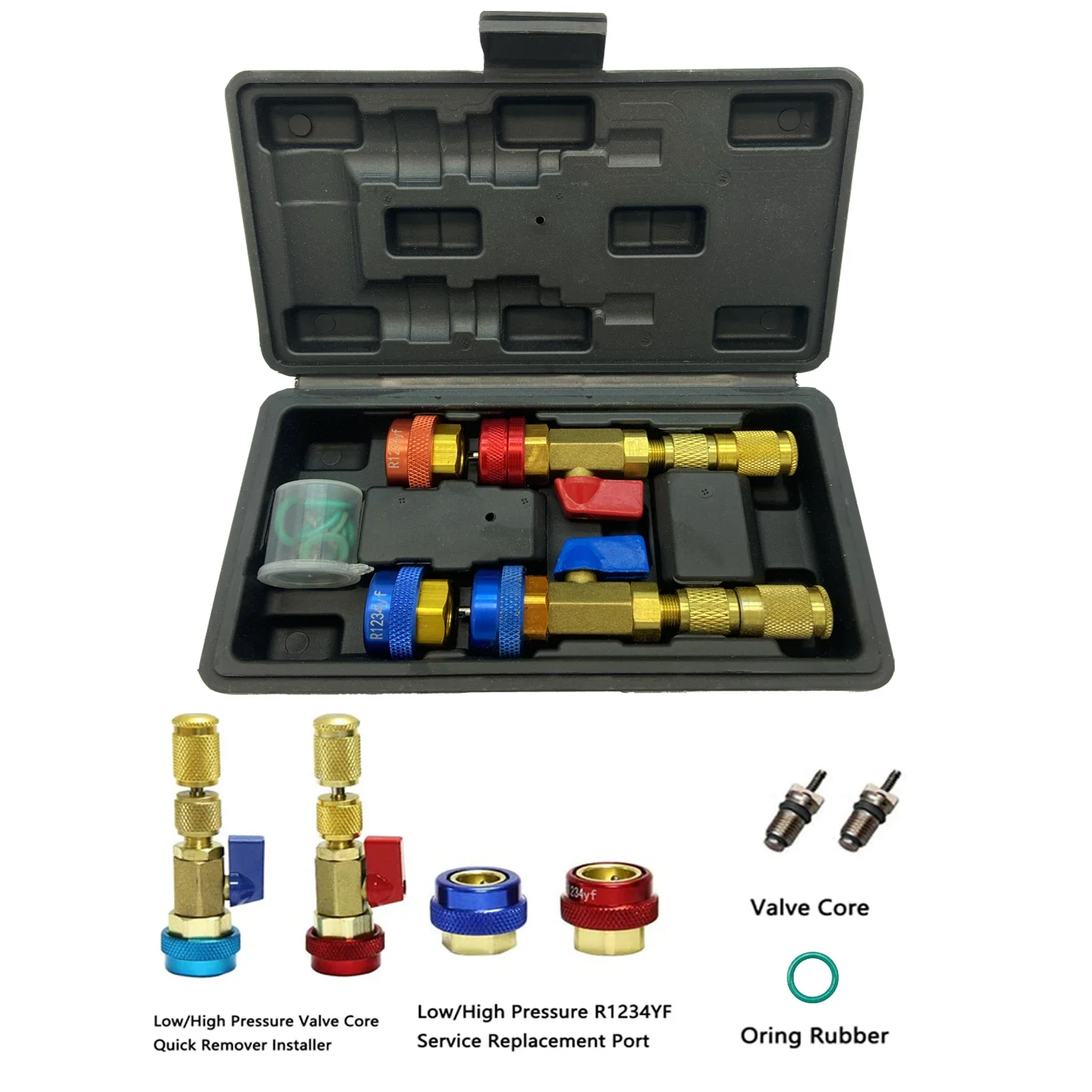 R134A-R1234YF-Valve-Core-Tool-Kit-Copper-Aluminum-Alloy-High-Low ...