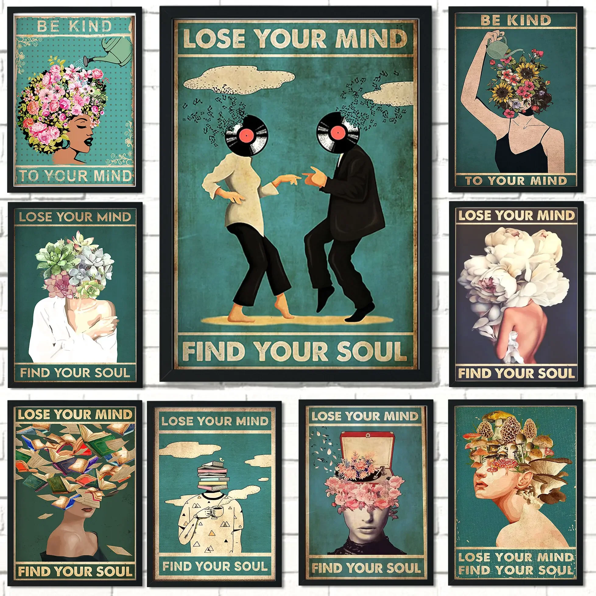 Mental-Be-Kind-Lose-Your-Mind-Find-Your-Soul-Poster-Flower-Woman-MINA-Girl-Canvas-Painting.jpg