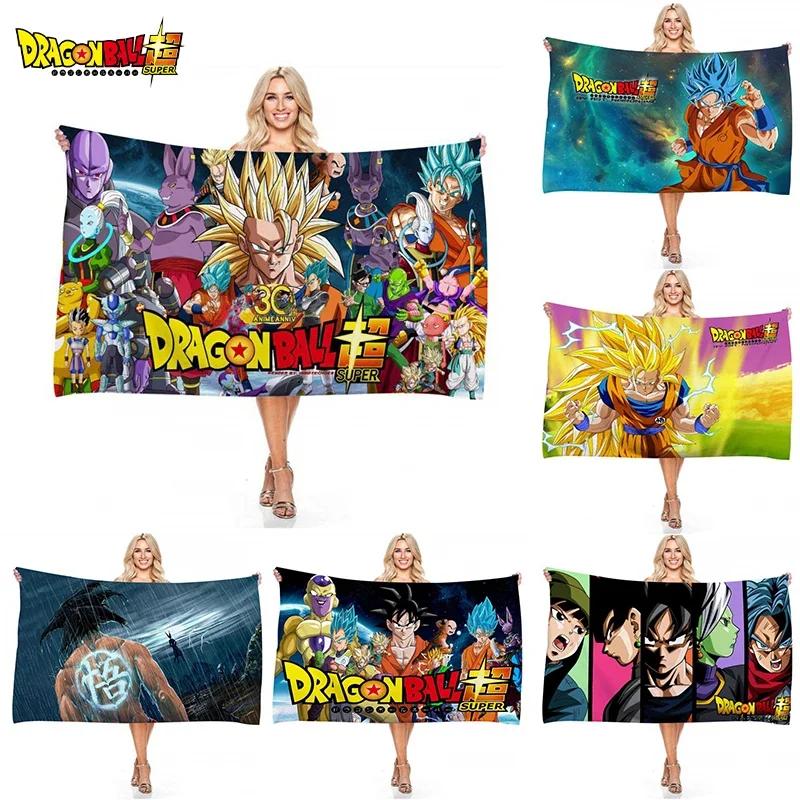 Dragon-Ball-Z-Son-Goku-Bath-Towel-Vegeta-Anime-Cartoon-Shower-Beach ...