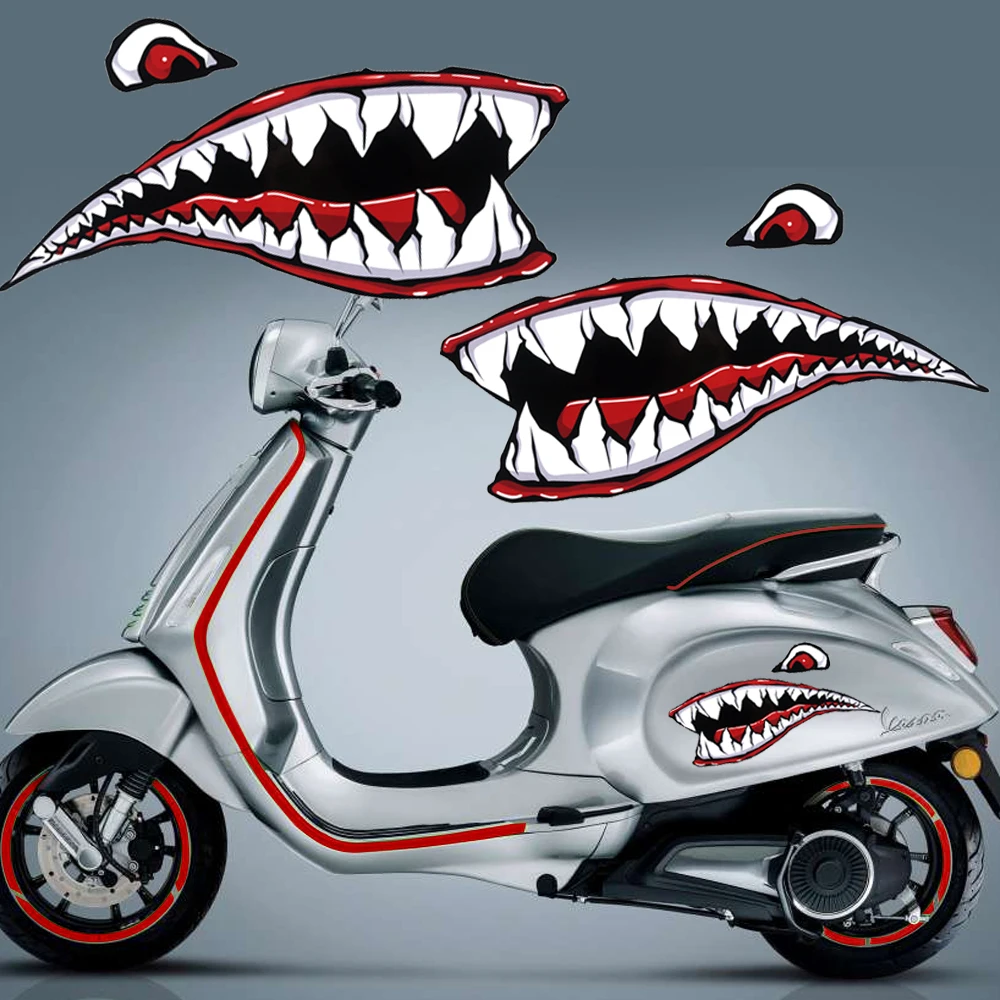 1-piece-of-Big-Shark-Teeth-motorcycle-car-smooth-object-surface-car ...