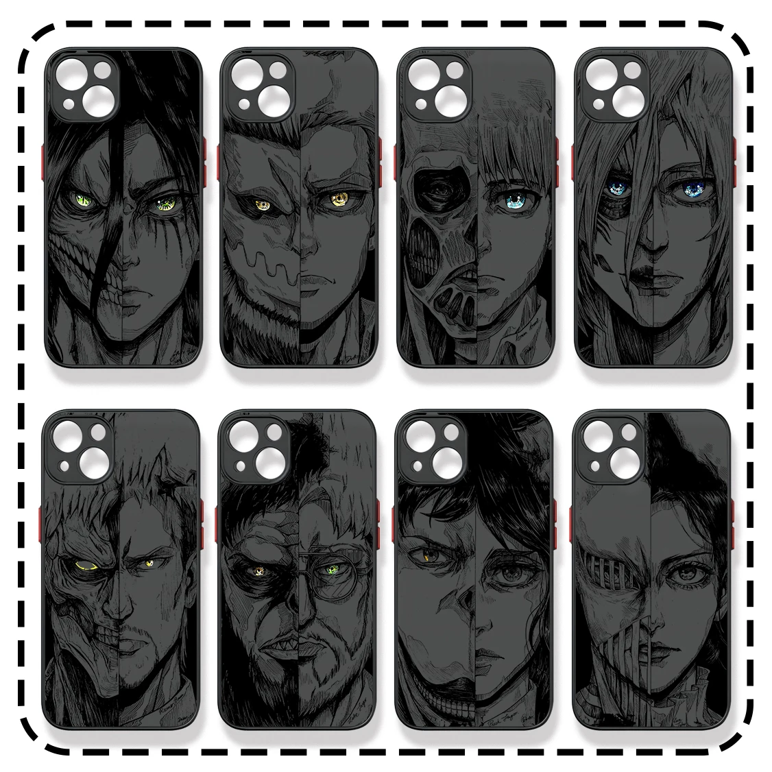 Hot Anime Attack On Titan Phone Case For iPhone 17 16e 16 15 14 13 12 ...