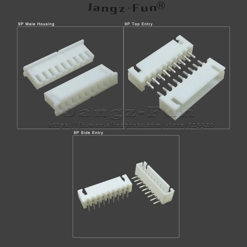 50pcs 9P JST XH 2.54 Plug 2.54mm XH2.54 9 Pin Male Female Housing Header Connectors Electric ...