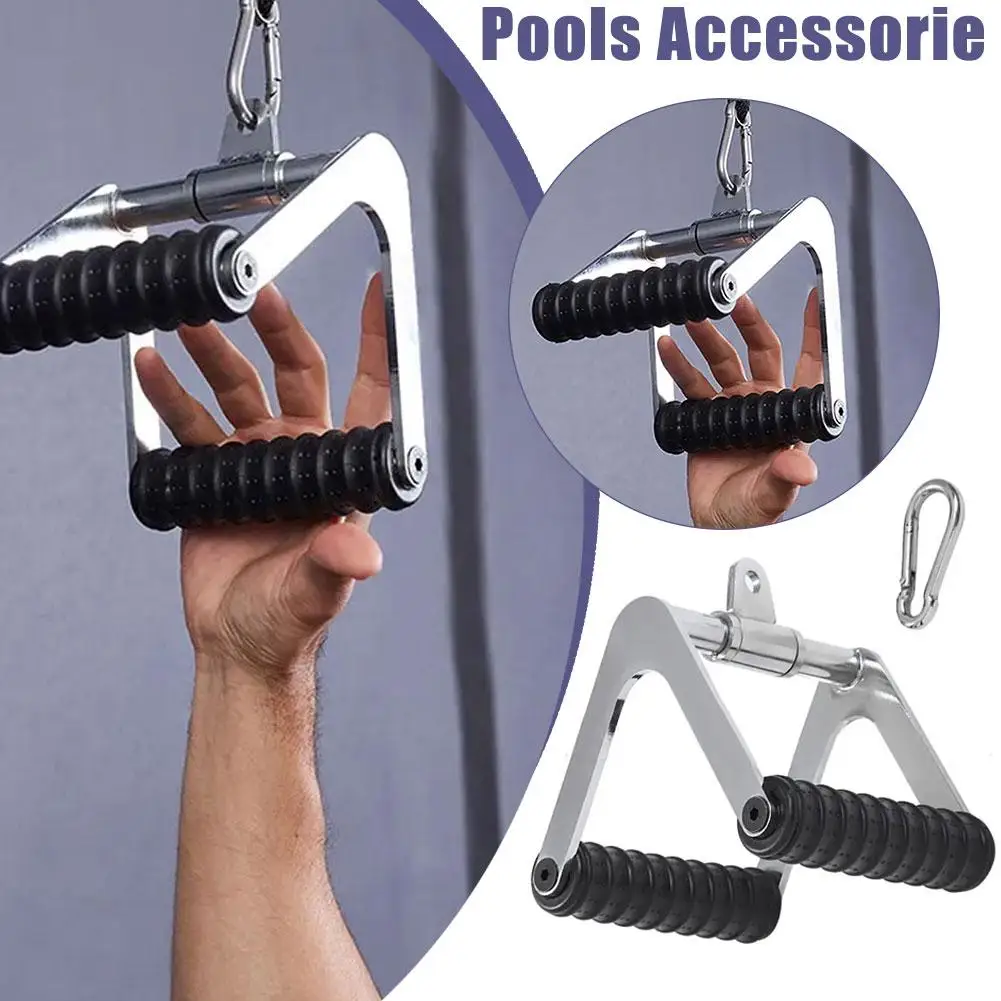 Fitness-Rowing-Machine-Handle-Pulley-Cable-Machine-Grips-Bar-Attachment ...