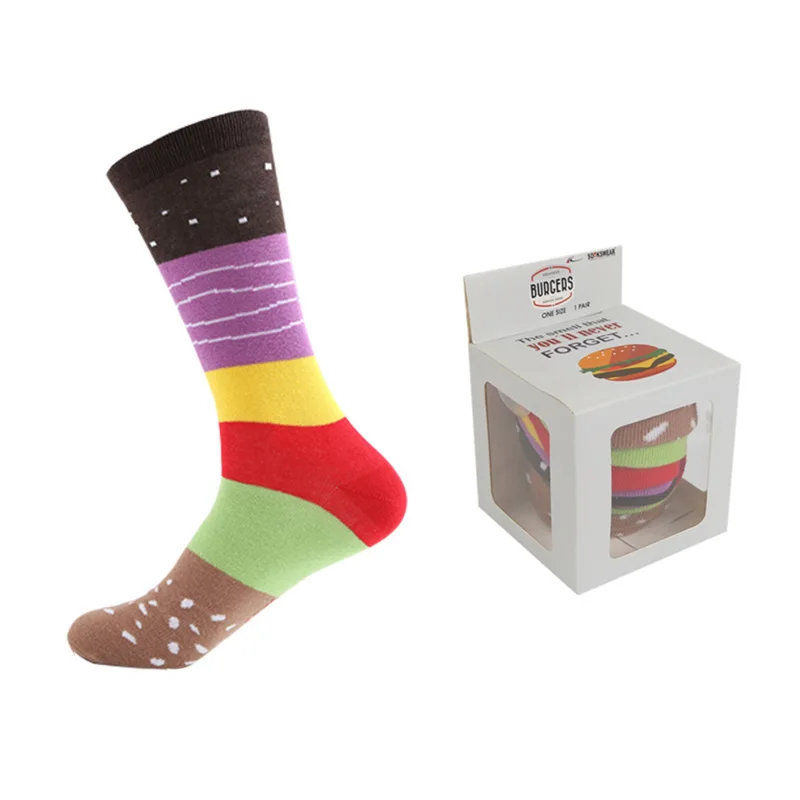 1Box-Women-Men-Socks-Personalized-Design-Pizza-Doughnut-Christmas-Set ...