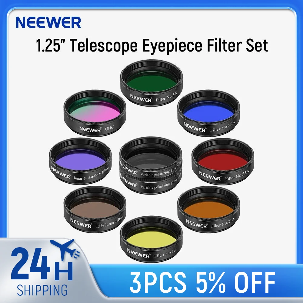 NEEWER-Telescope-Ocular-Filter-Set-5-cores-planet-rias-2-filtros ...