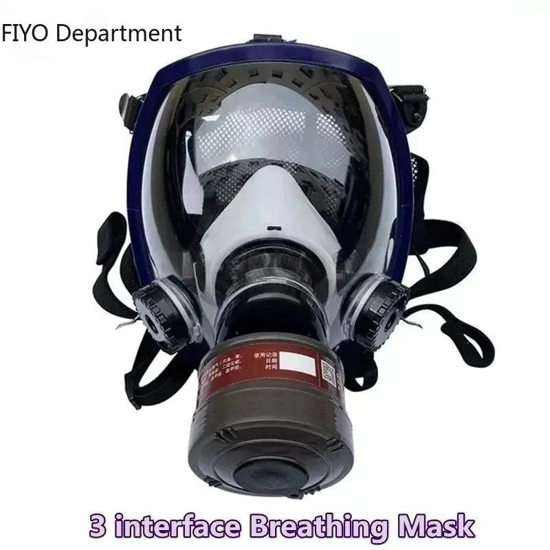 3-Ports-Multipurpose-Full-Gas-Mask-Spherical-Super-Clear-Fully-Sealed ...