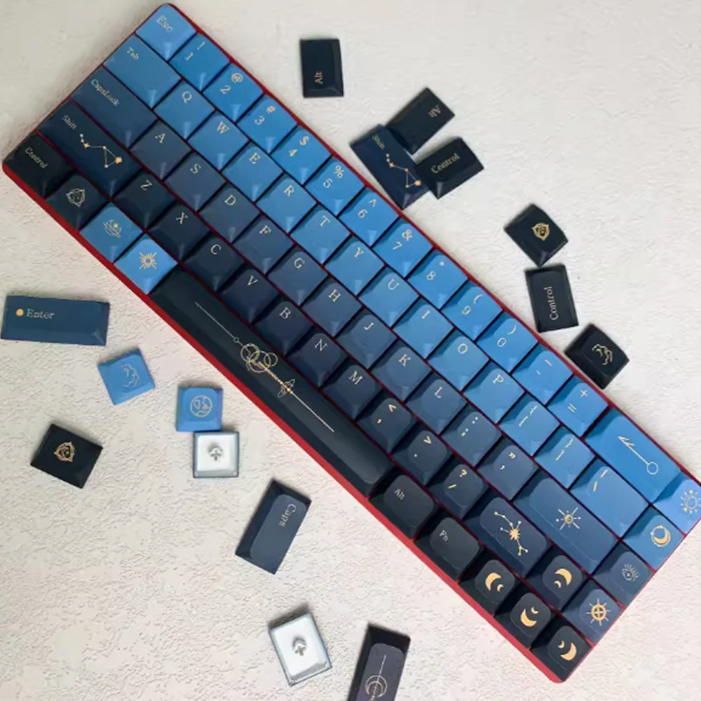 Ultra-slim-JWA-Low-profile-MX-PBT-Keycap-Gradient-Oceans-of-stars-for ...