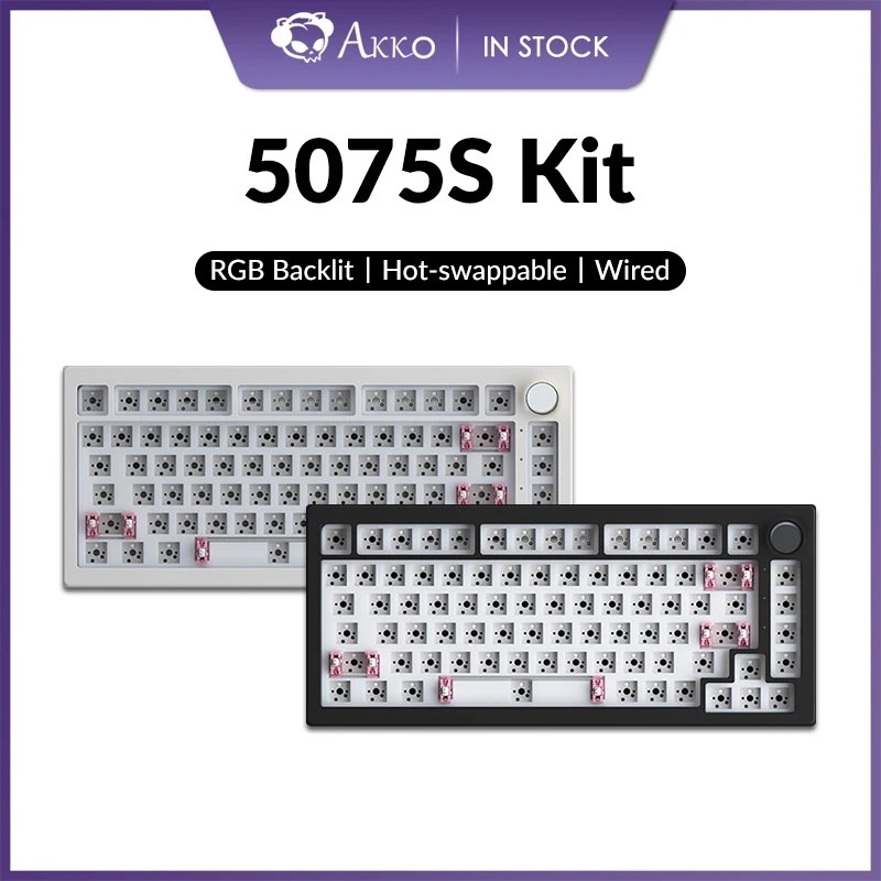 Akko 5075s Kit Diy Para Personalizado Rgb Backlit 5-pin Hotswap Teclado De Jogo Mecânico 75% ...