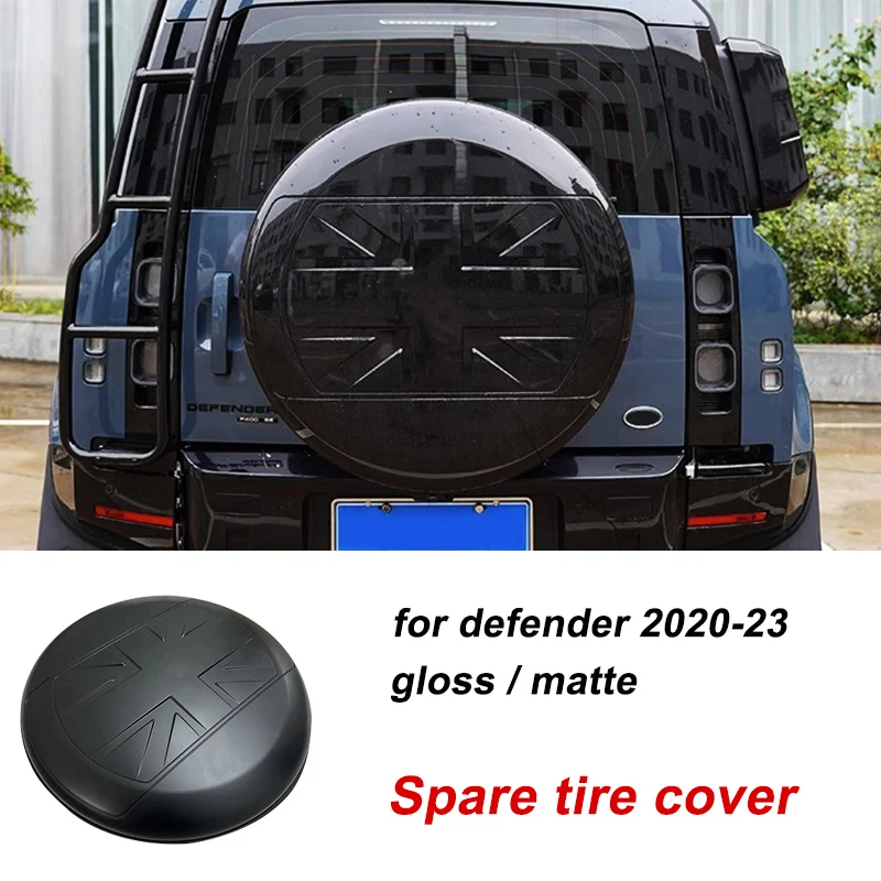 Body-Kits-Matte-Black-Spare-tire-cover-for-Land-Rover-Defender-90-110 ...