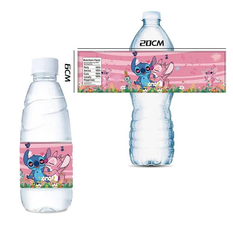 10/20 piezas de etiquetas para botellas de agua de Lilo y Stitch ...