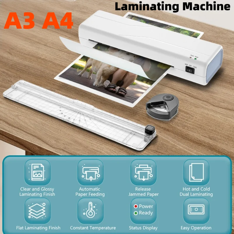 New A4 A3 Laminating Machine XL261 XL361 Hot Cold Mode Sealing Device ...