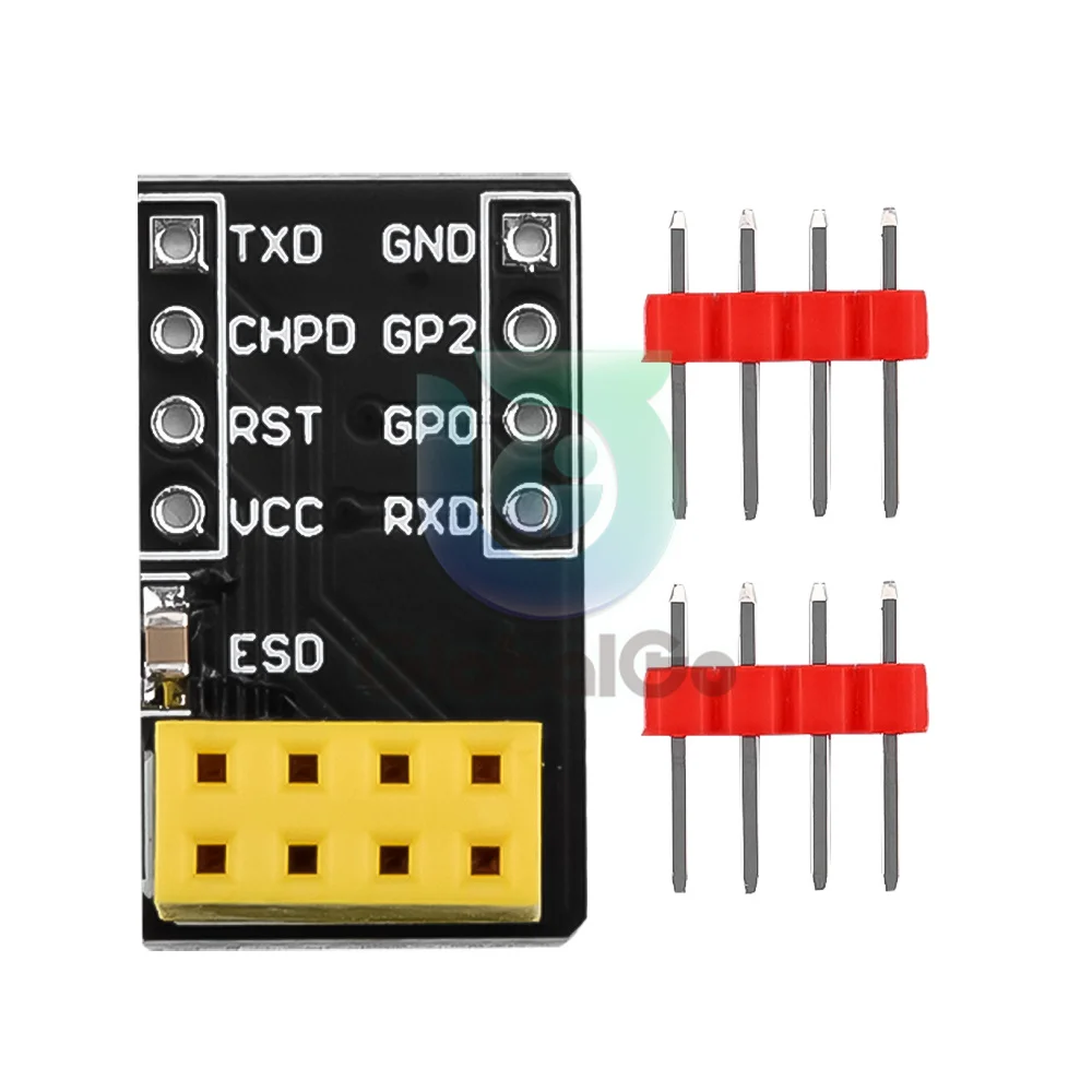 Placa adaptadora de 5 piezas/01S, módulo inalámbrico WiFi ESP8266, 4 pines ESP01S Serial ...