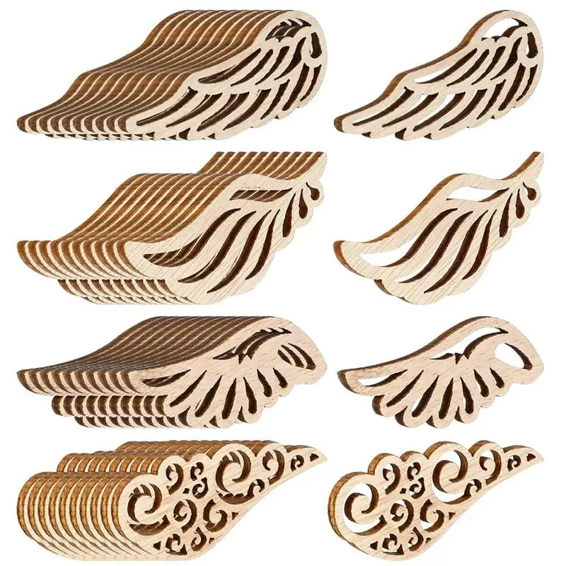 40pcs-Wood-Wings-Cutouts-Angel-Wing-Shape-Ornament-Embellishment-DIY ...