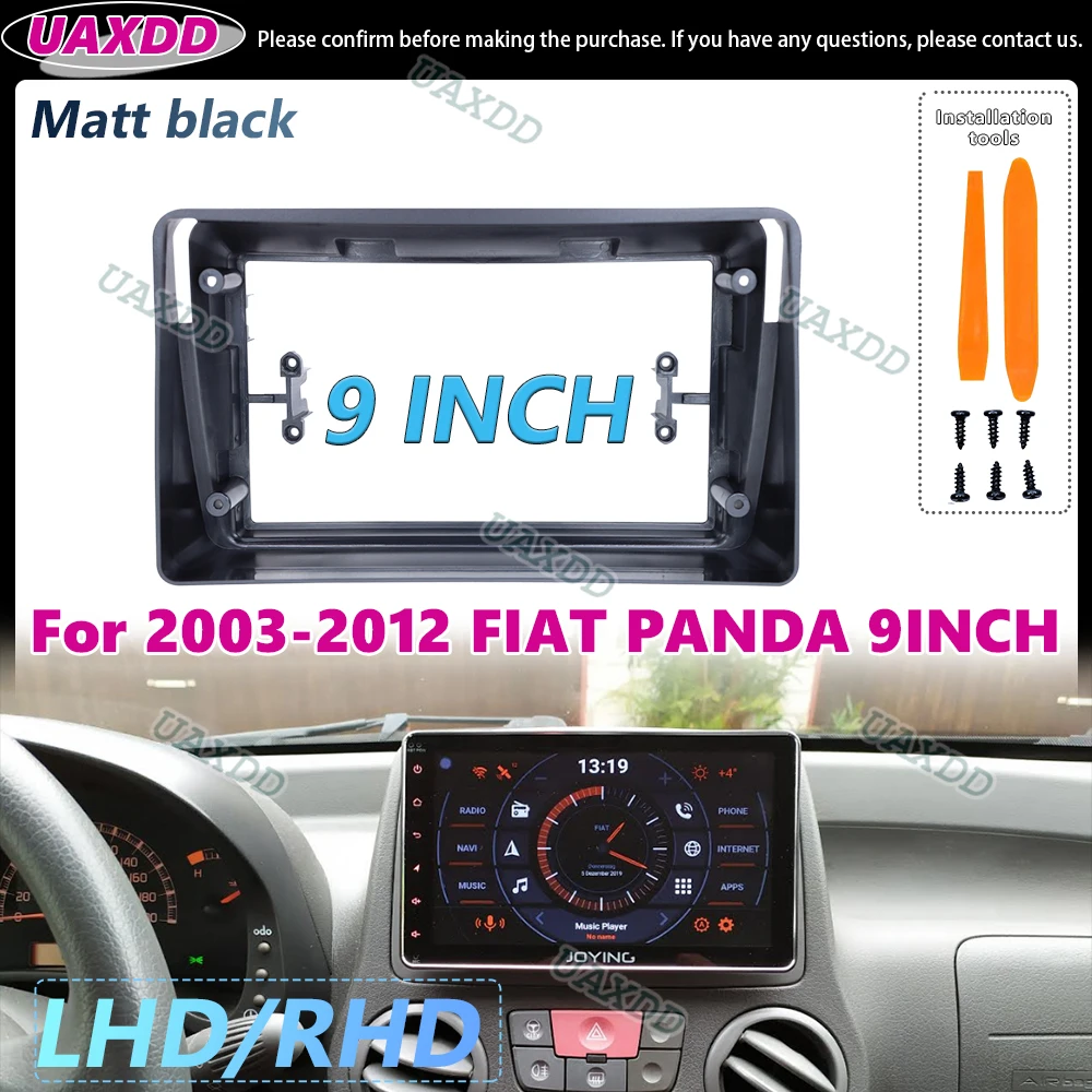 For FIAT PANDA 2003-2012 9 Inch Frame Radio Multimedia Car Panel Fascia ...