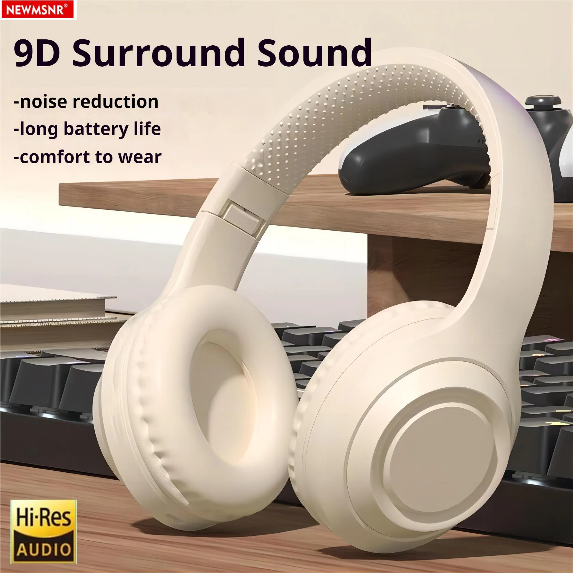 9D Surround Bass Headsets Wireless Bluetooth 5.3 Headphones Over Ear ...