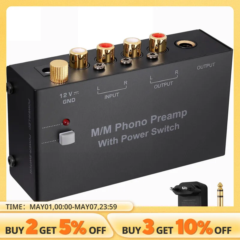 Phono-Preamp-Mini-Stereo-Audio-Compact-Ultra-Low-Noise-MM-Turntable ...