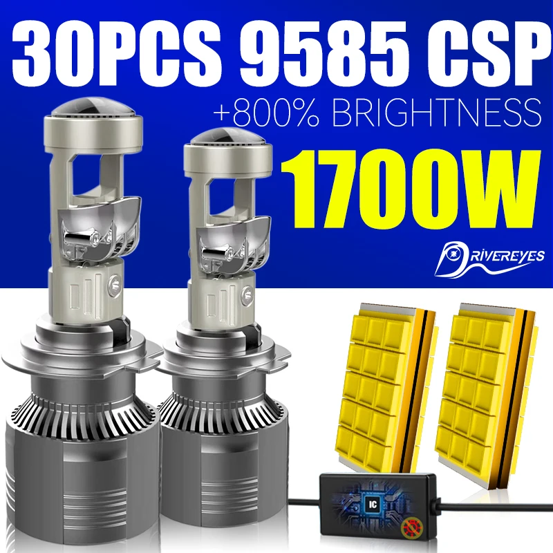1700W 2000000 LM H7 H4 LED Canbus 30 STKS 9585 CSP CHIPS Auto Koplamp ...