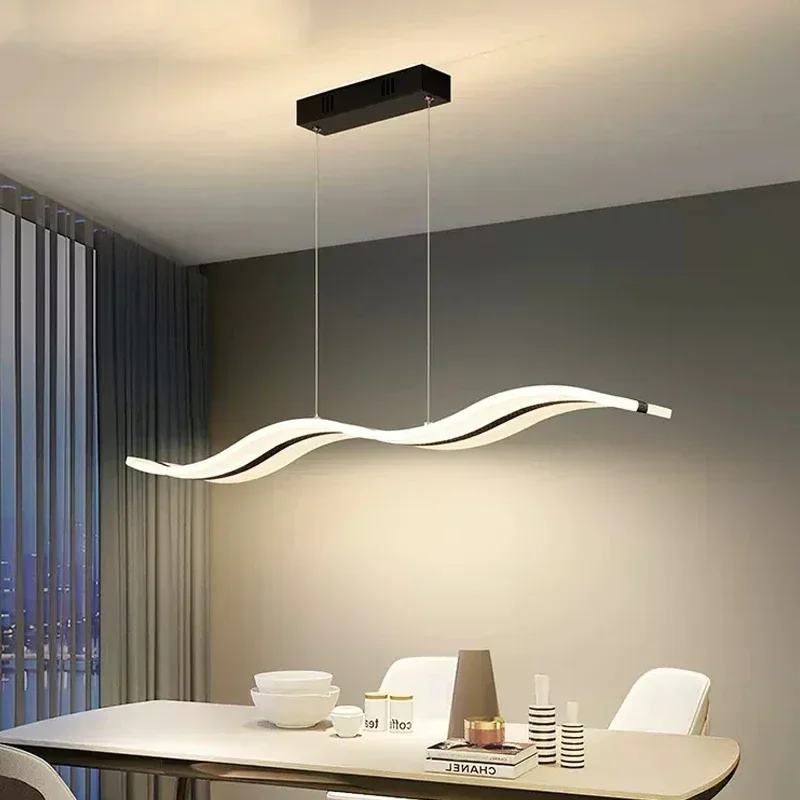 L-mparas-colgantes-LED-modernas-tiras-minimalistas-luz-colgante-para ...