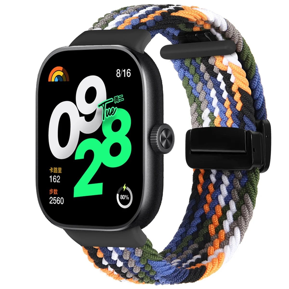 Elastic-Braided-Magnetic-Strap-for-Redmi-Watch-4-Band-Adjustable-Woven ...