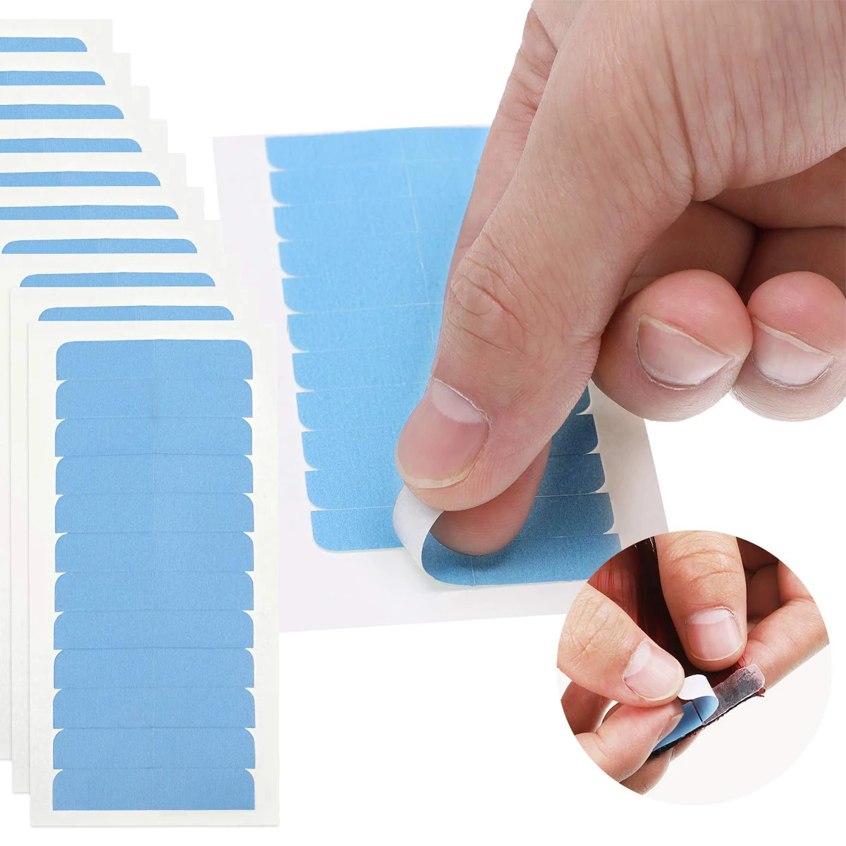 5Sheets-Double-Sided-Tape-Strips-For-Toupee-Lace-Wigs-Adhesives-Hair ...