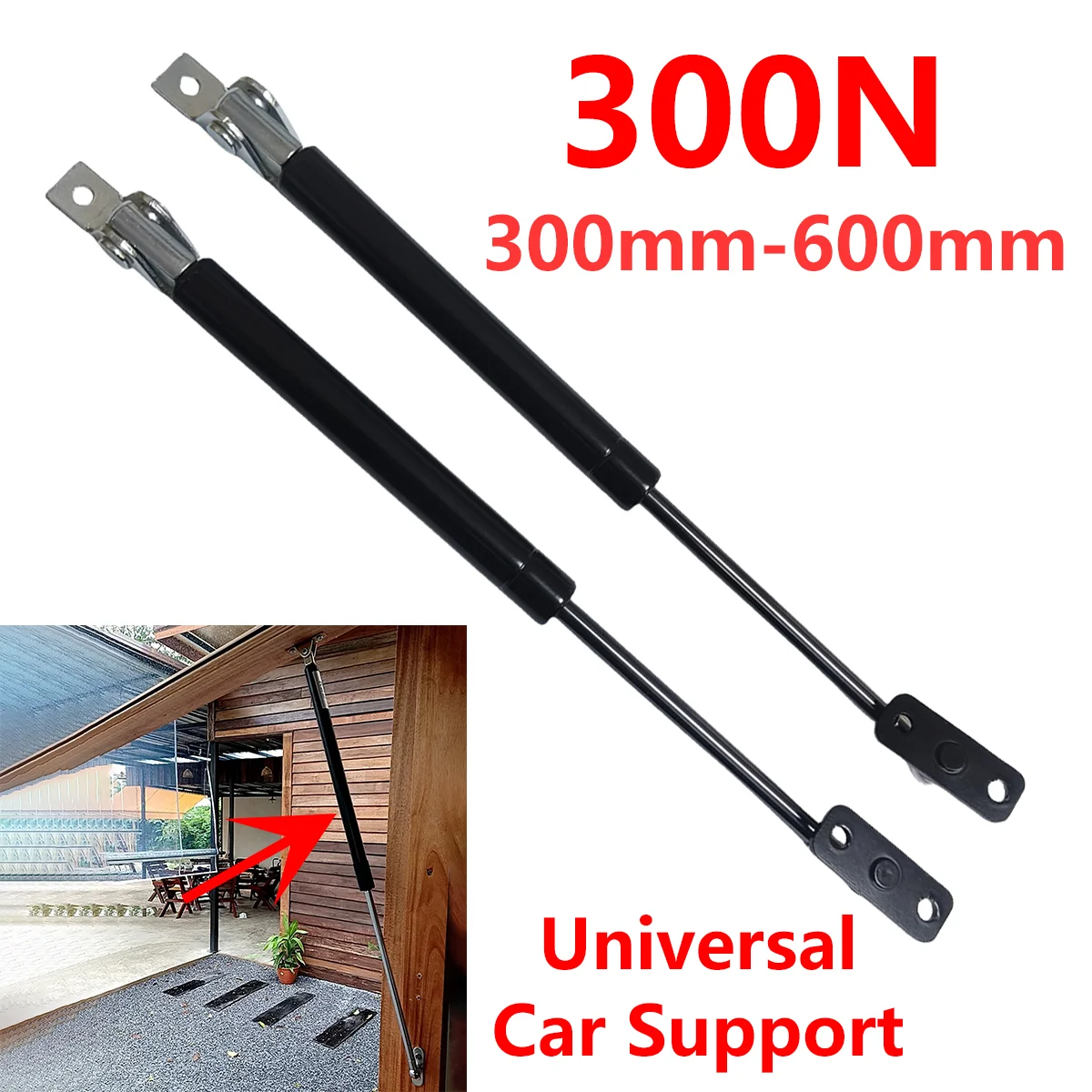 1Pair 300N 300-600mm Universal Car Gas Struts Rear Trunk Tailgate Boot ...