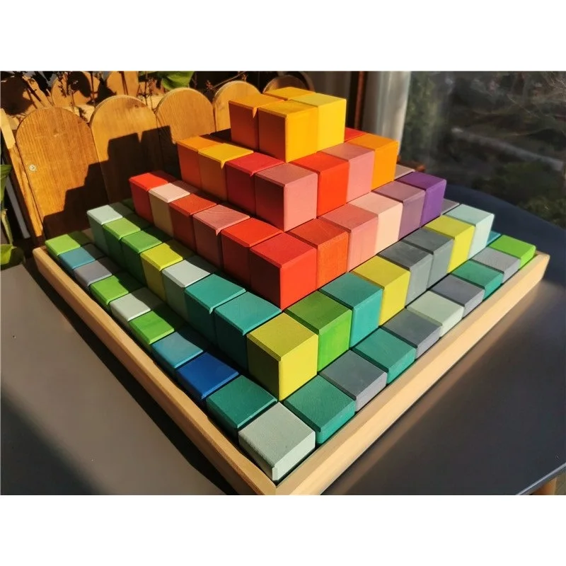 100pcs-Large-Wooden-Building-Toys-Basswood-Rainbow-Pyramid-Stacking ...
