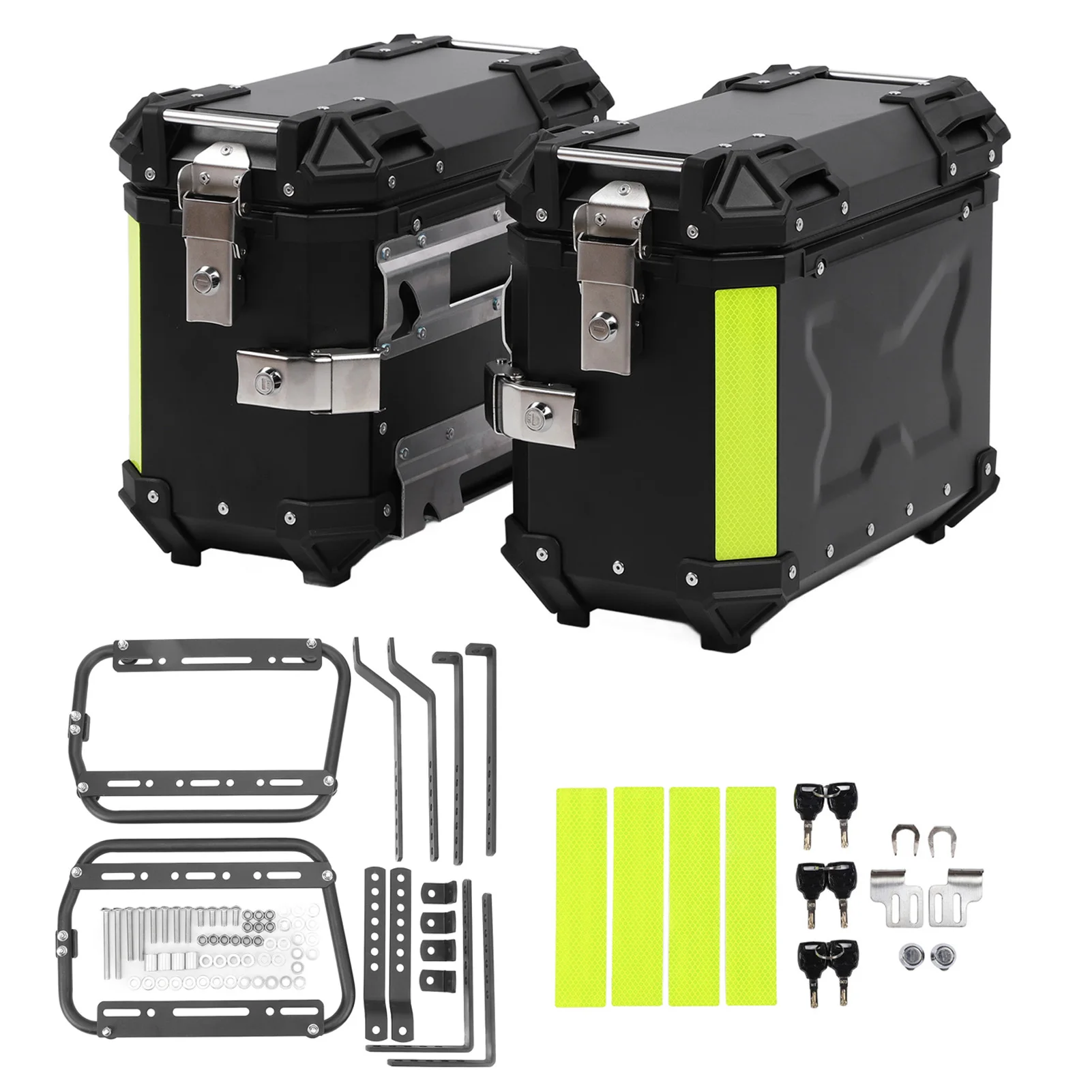 Motorcycle Side Saddlebag Box Portable Reflective Stickers Motorcycle ...