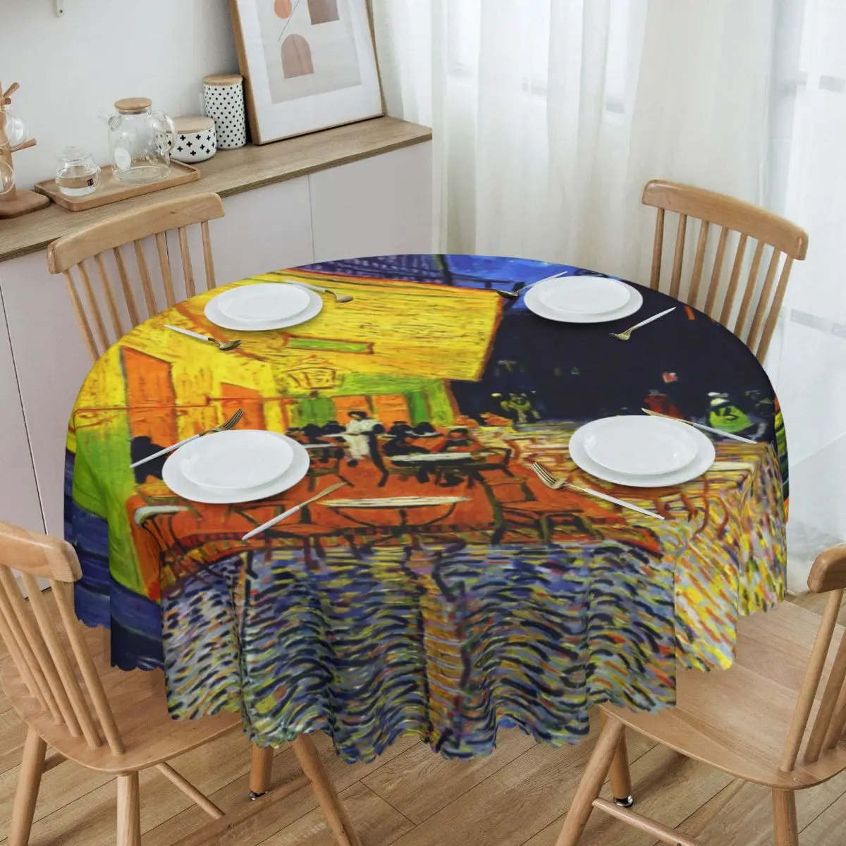 Custom-Cafe-Terrace-At-Night-Round-Tablecloths-60-Inch-Vincent-Van-Gogh ...