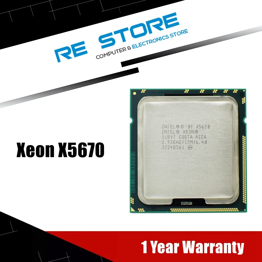 Intel Xeon X5670 프로세서 2.93GHz LGA 1366 12MB L3 캐시 6 코어 서버 CPU, 인텔 제온 중앙 ...