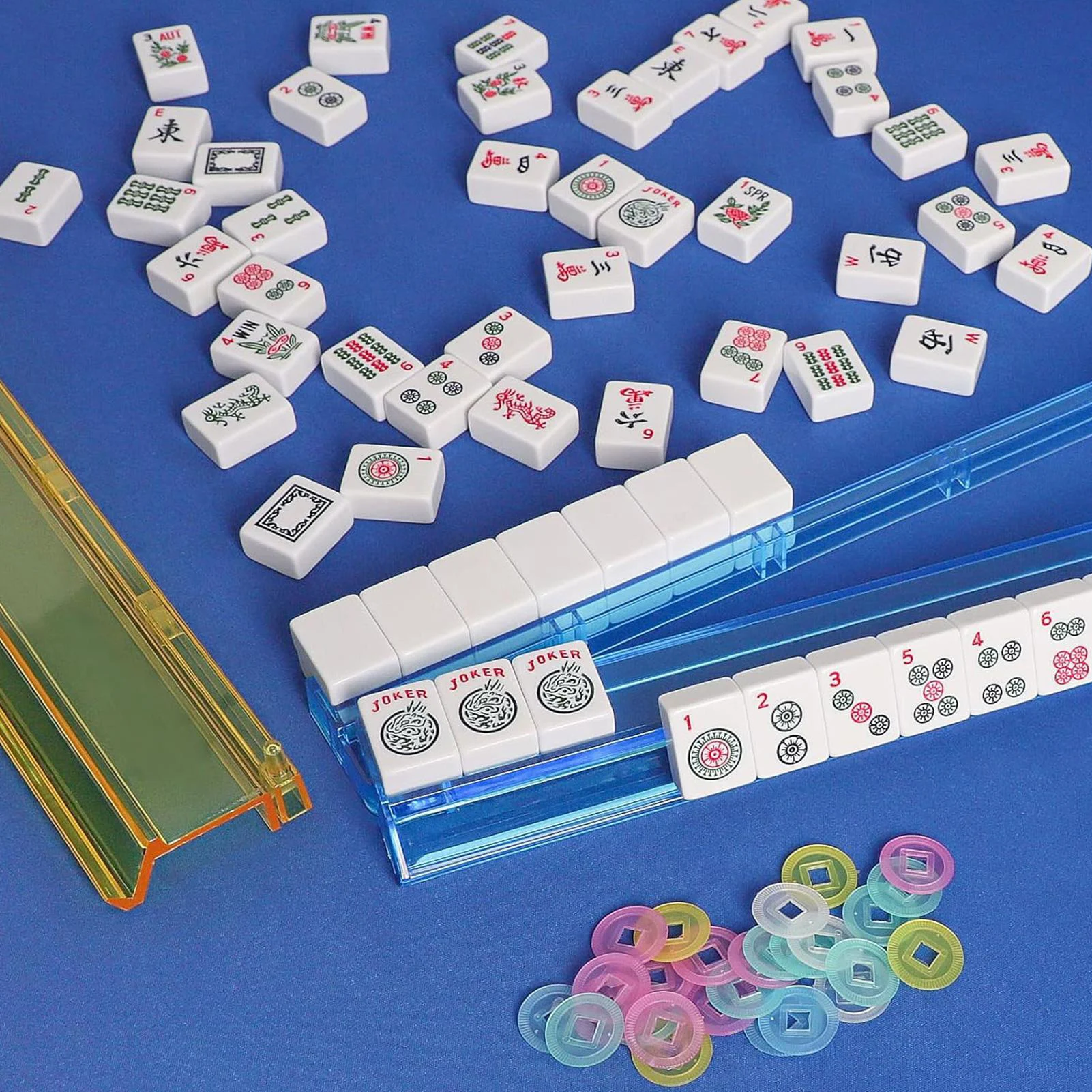 4pcs Clear Plastic Mahjong Push Ruler Ultra-Clear Mahjong Organizer ...