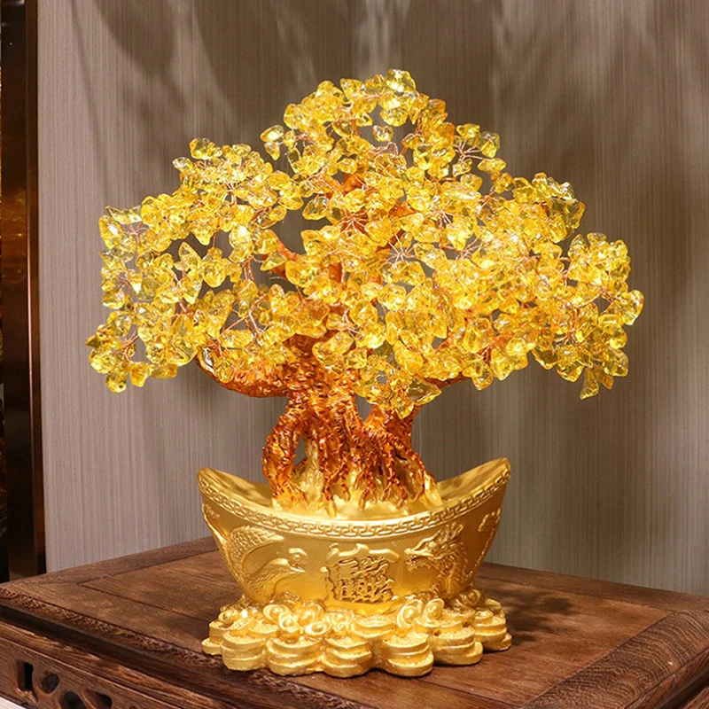 Lucky-Money-Tree-Chinese-Gold-Ingot-Crystal-Fortune-Tree-Ornament ...