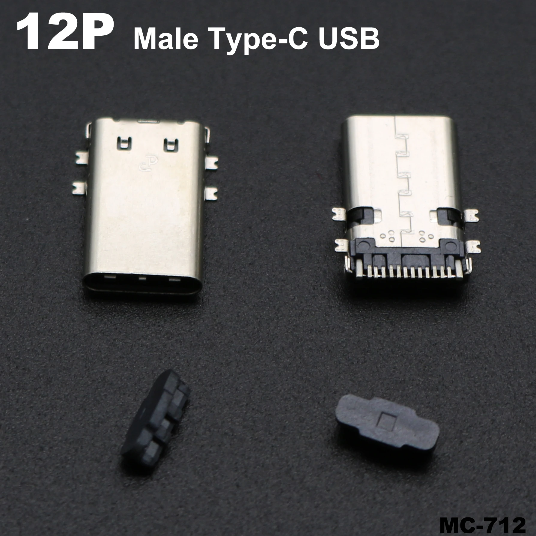 1pcs-5A-12Pin-13mm-Type-c-USB-Male-Plug-SMD-Type-USB-C-Charging-Head ...