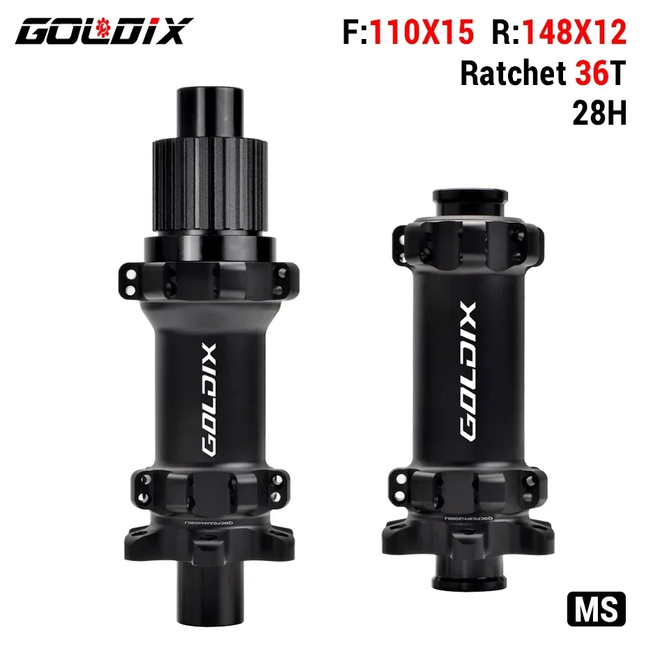 Ratchet Bicycle Hub 28Hole 6-Bolt Disc Brake Straight Pull Spoke Sealed ...