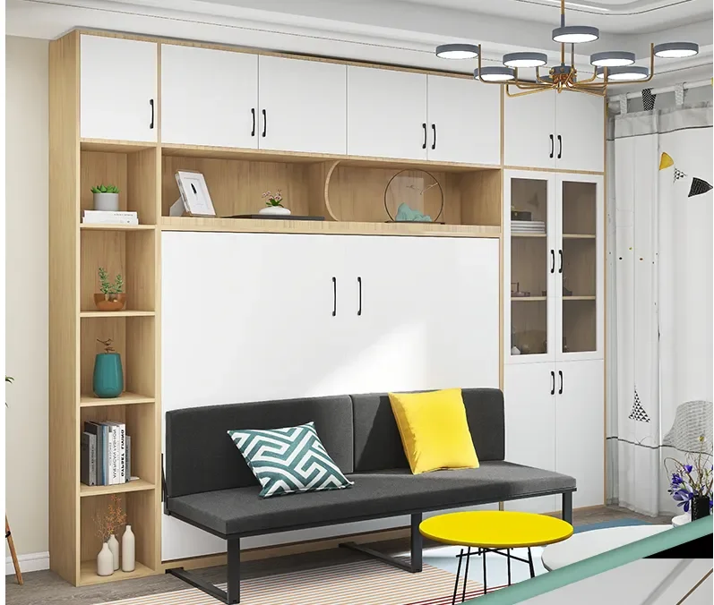 Invisible Bed Sofa Integrated Wall Bed Space-Saving Murphy Bed ...
