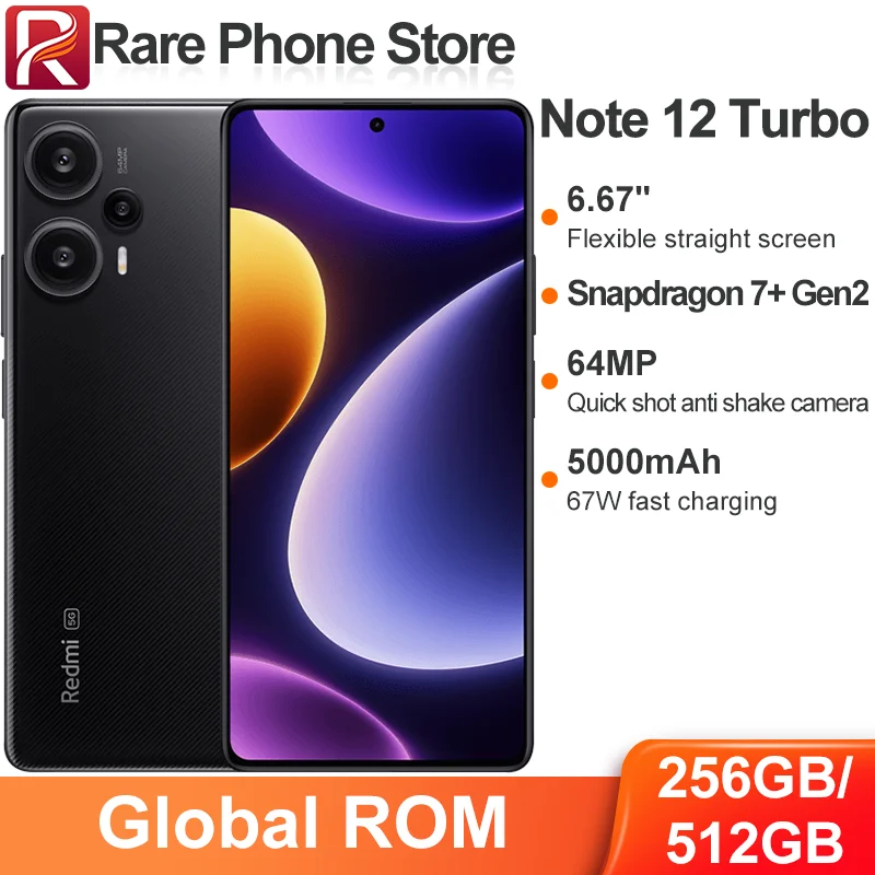 Xiaomi-Redmi-Note-12-Turbo-ROM-Global-pantalla-OLED-de-256-pulgadas ...