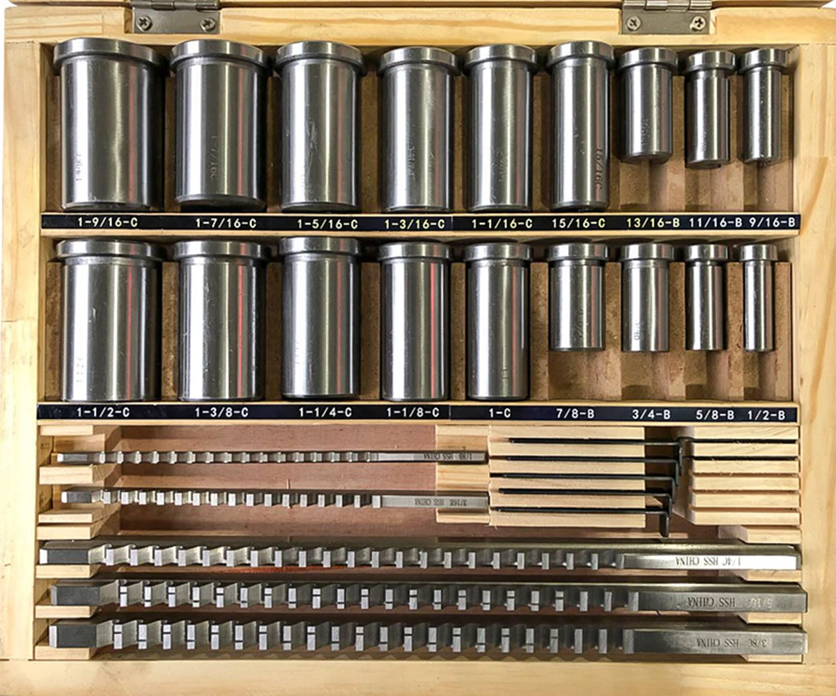 New 30pcs Keyway Broach Set Inch Sized 5pcs Broaches 1/2'' 1 1/2 ...