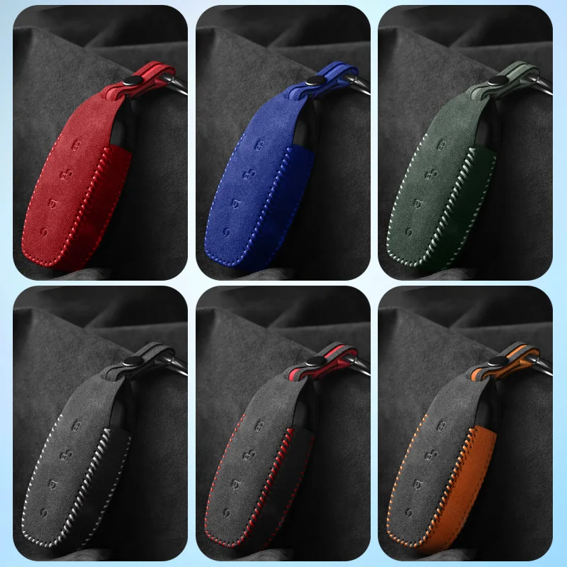 Italian Suede Key Fob Cover For DENZA D9 N7 N8 Key Case Key Chains Car ...