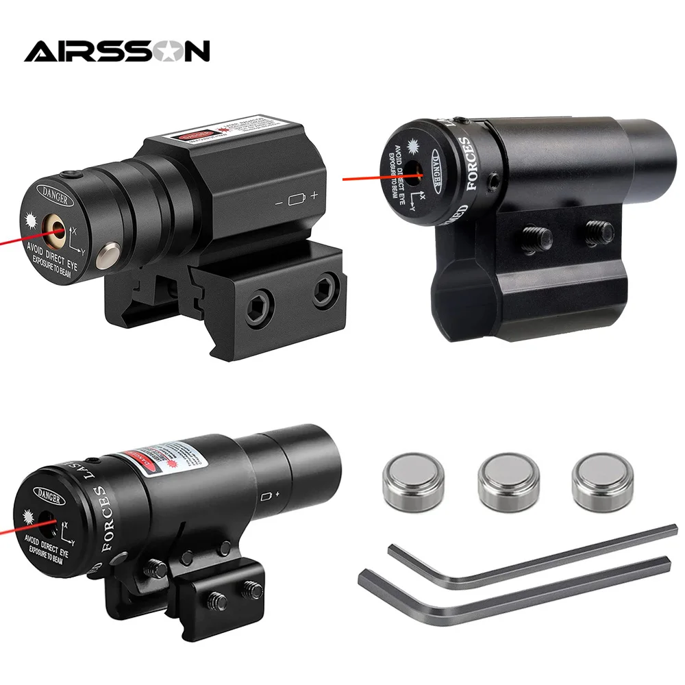 Tactical mini ponto vermelho laser mira com picatinny ferroviário ...