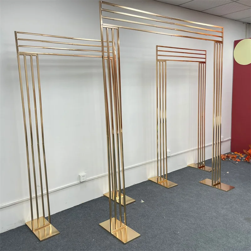 2022-New-Shiny-Square-Screen-Backdrop-Shelf-Wedding-Arch-Gold-plated ...